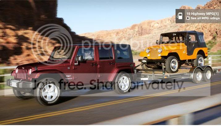 CJ weight Vs. TJ 2.5L? JK towing CJ picture | Jeep Enthusiast Forums